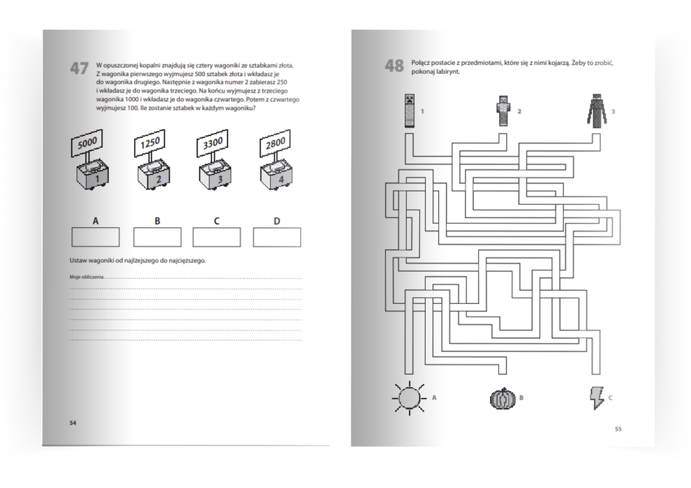 Minecraft. Zagadki i zabawy edukacyjne | Książki \ Dla dzieci \ Minecraft | Wydawnictwo RM